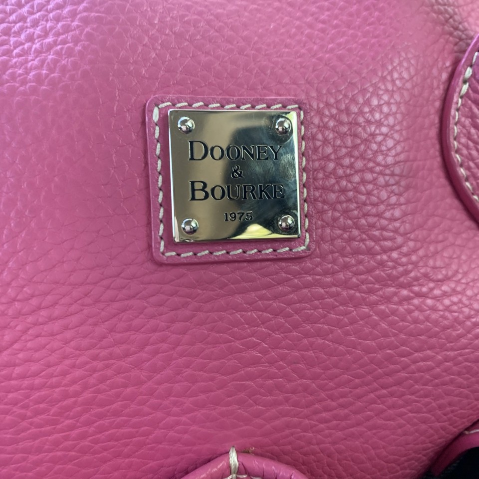 Dooney And Bourke Pebble Leather Pink Large Handbag& Key Fob! Great ...