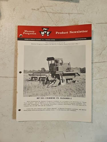 Vintage 196 Massey Ferguson 205 Combine VS Gleaner E Product Newsletter ...