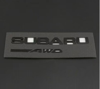 SET Subaru Legacy Impreza Crosstrek Symmetrical AWD Emblem Rear Black ...