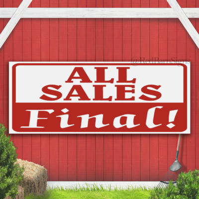 ALL SALES FINAL Retail Store Sale Sign Business Shopping Message Banner ...