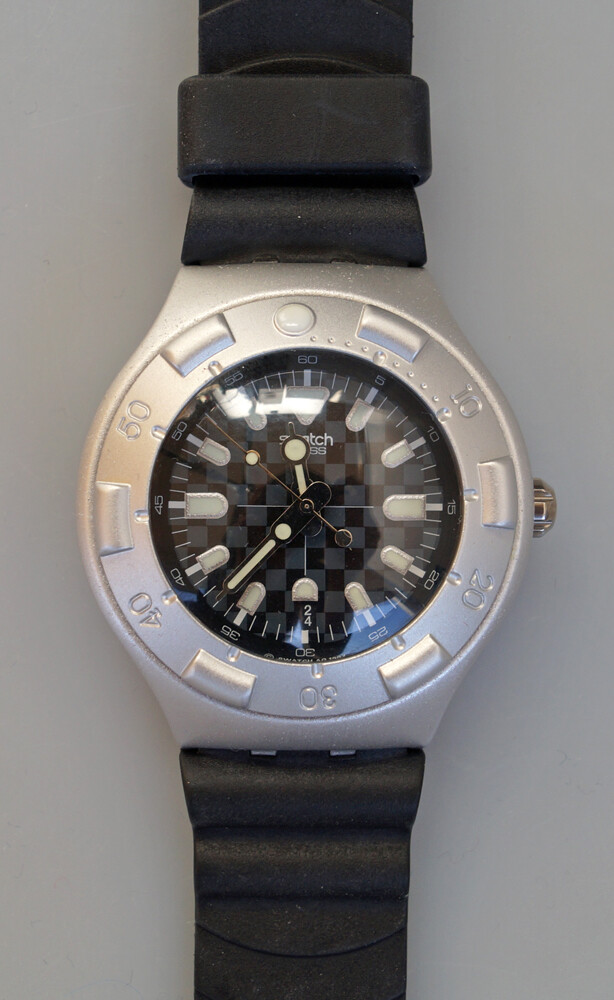 Original Swatch Sand and Water Cube Special mit Irony Scuba 200 Vortex ...