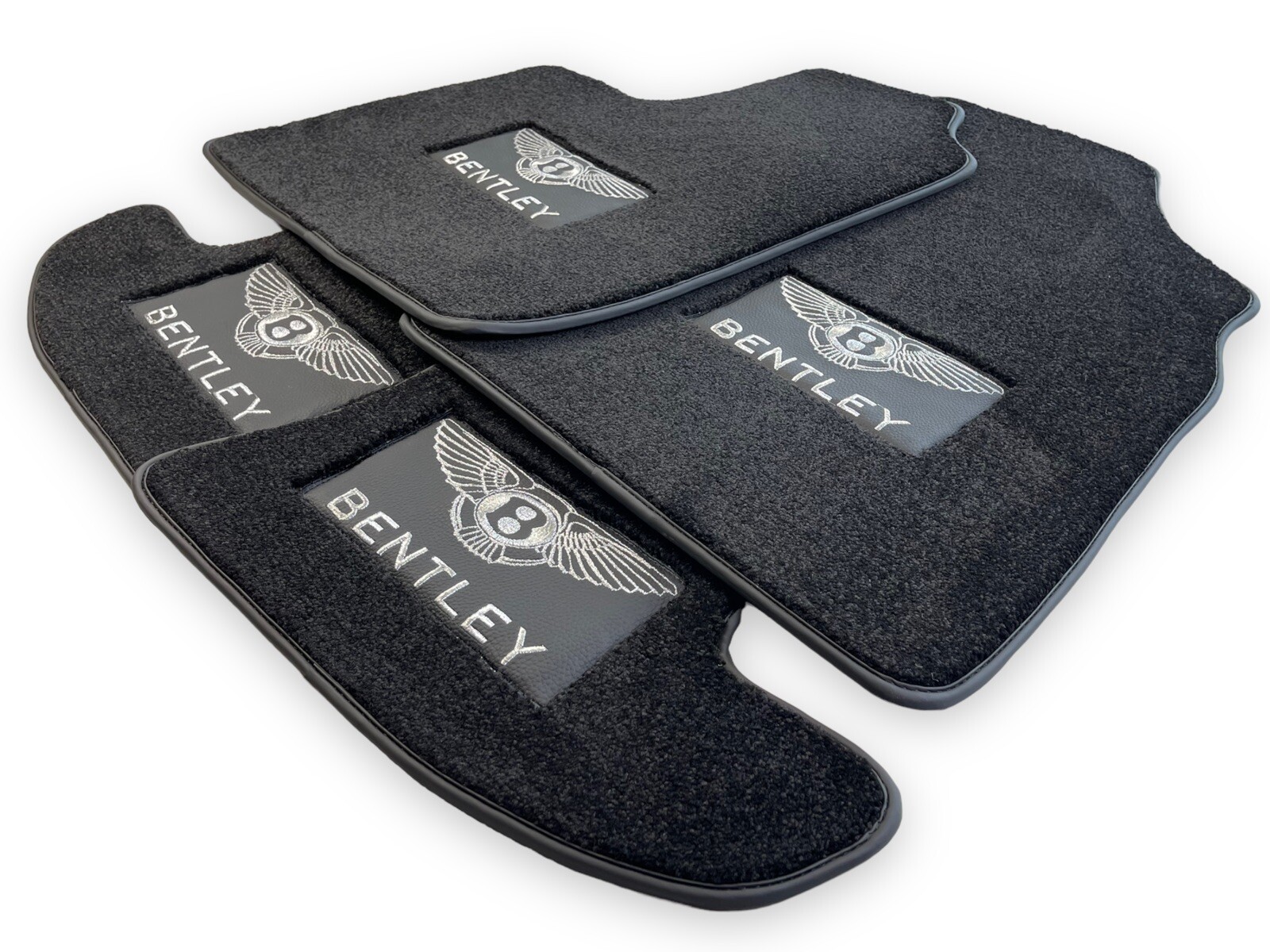 Floor Mats For Bentley Continental GT Premium Black Carpets Set With ...
