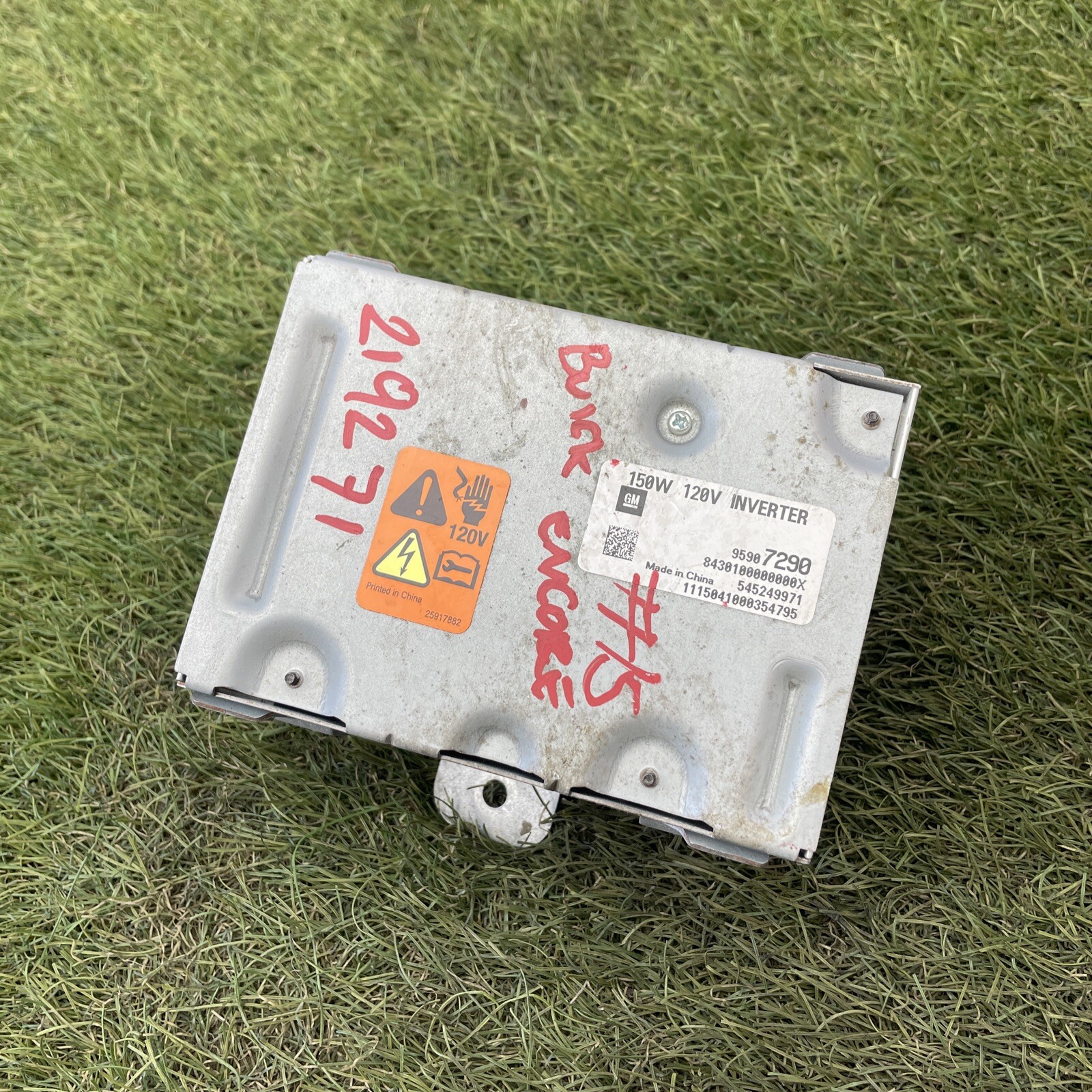 CHEVROLET TRAX DC & AC POWER INVERTER MODULE 150W 120V OEM 2015 - 2018 ...