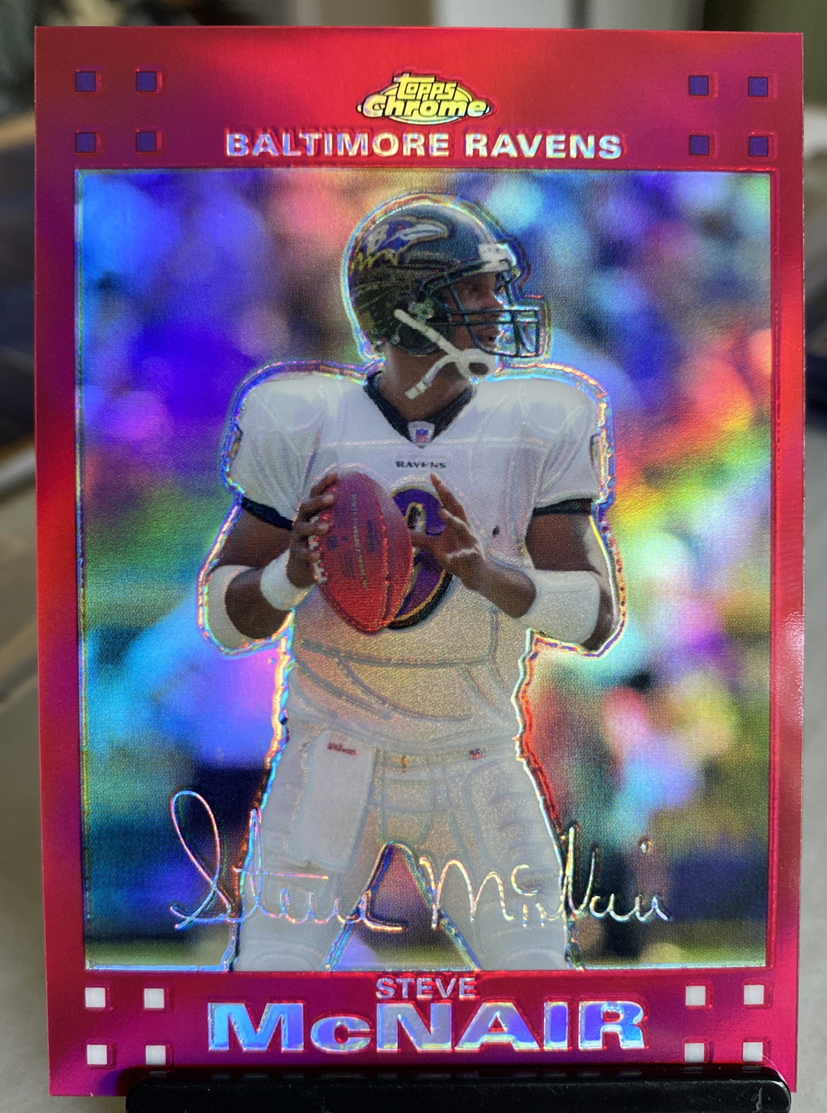 2007 Topps Chrome Steve McNair Red Refractor #/139 Rare #TC56 Baltimore ...