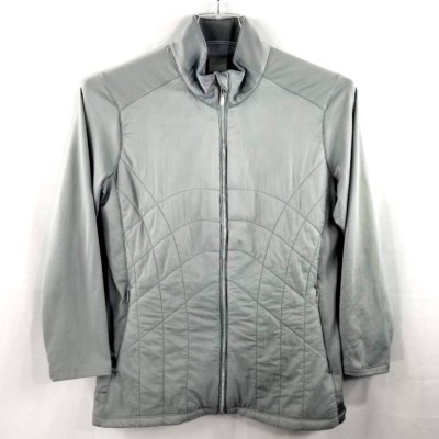 Kate Lord Womens Jacket Athletic Performance Fleece Lined Gray Silver ...