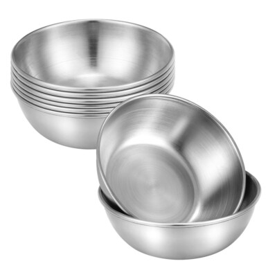 Stainless Steel Saucer Dipping Cups Serving Bowls for Entertaining ...