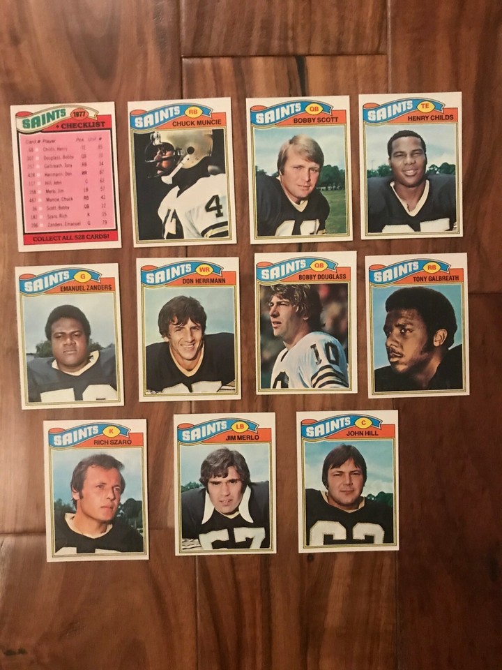 1977 Topps Football COMPLETE TEAM set unmarked checklists choose team ...