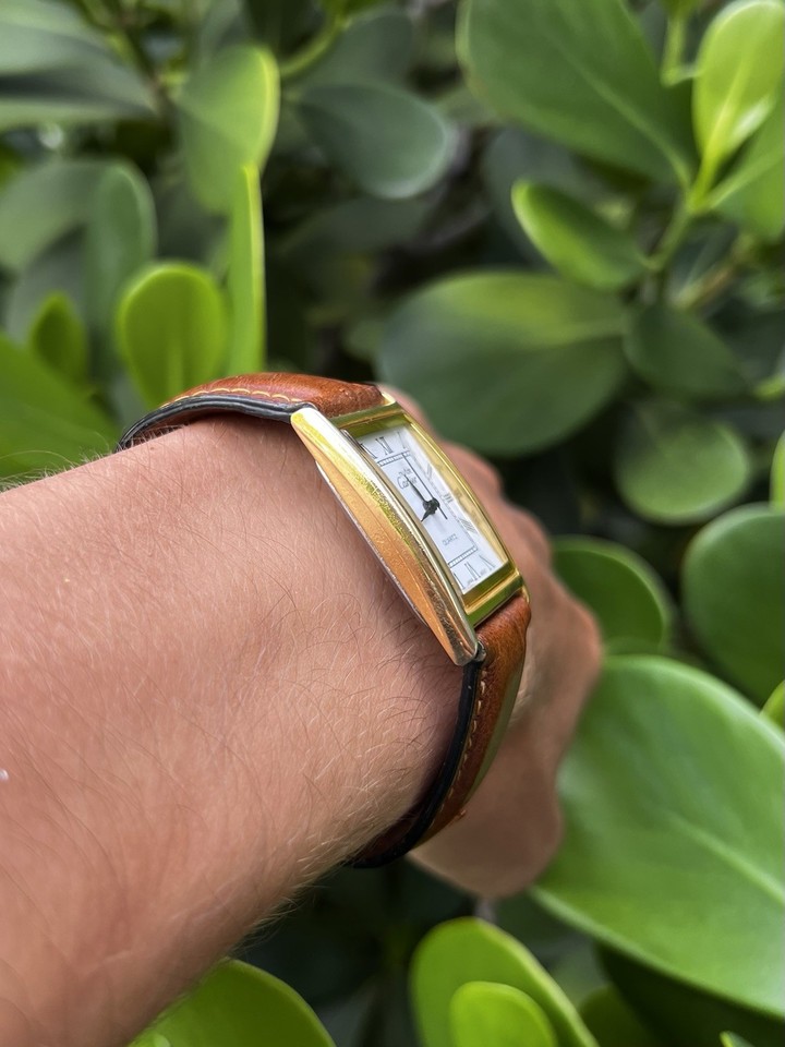 Rare Vintage Quartz Tank Watch For Man | eBay