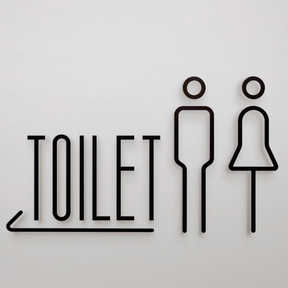 Acrylic Restroom Sign Board Easy Installation with Minimal Maintenance ...
