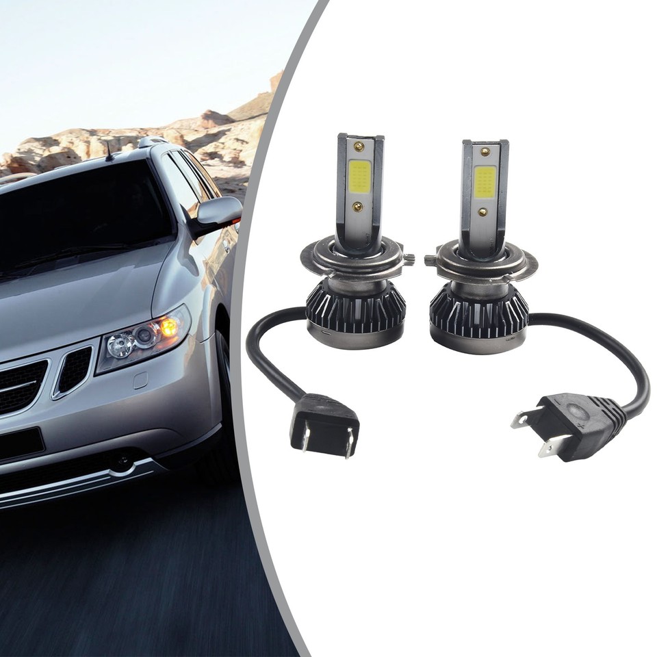 2x H7 LED Headlight 200W 20000LM Hi/Low Kit Bulbs Beam 6000K Canbus ...