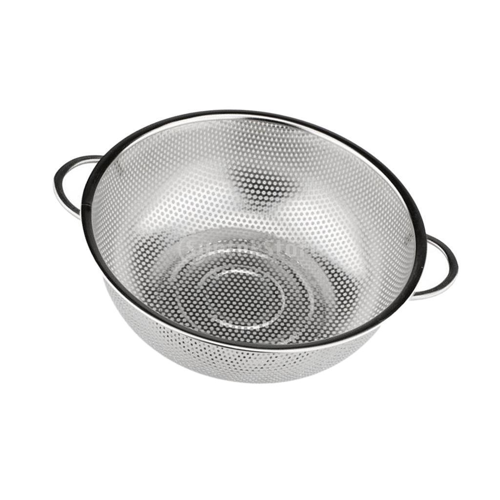 Stainless Fine Mesh Strainer Bowl Drainer Vegetable Sieve Colander 19 ...