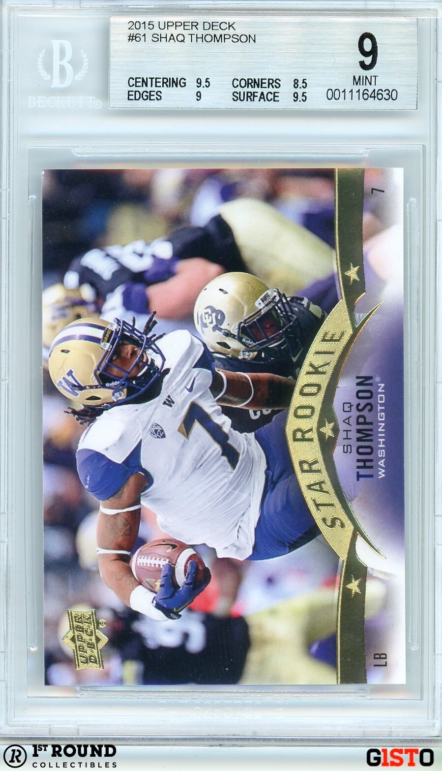 POP 1: Shaq Thompson BGS 9: 2015 Upper Deck Rookie Year Card Gisto | eBay