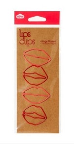 Novelty Red & Pink Lips Paperclips - 4 Lip Shaped Paper Clips Page ...