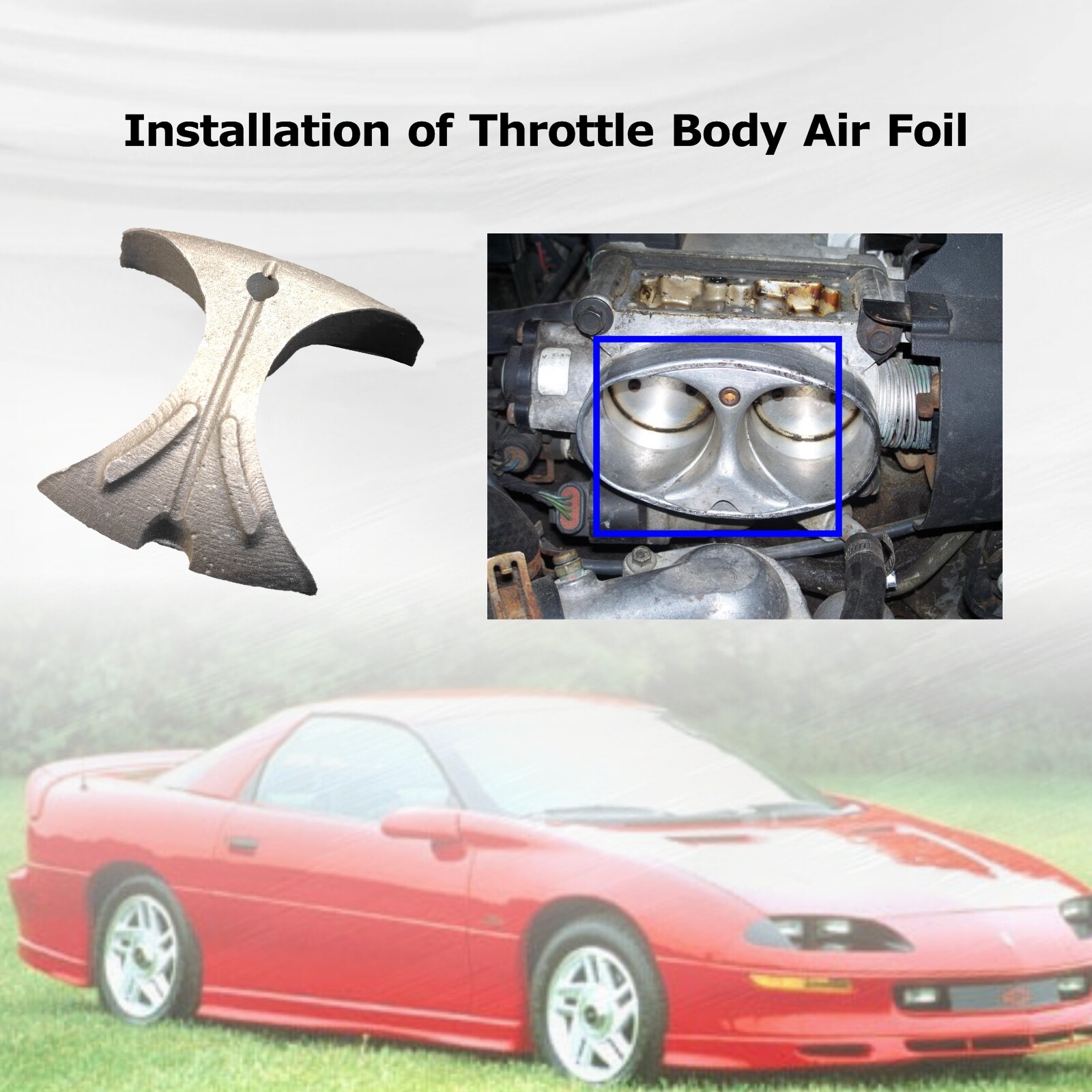 1985-1996 Chevy Corvette C4 TPI L98 LT1 LT4 Throttle Body Air Foil for ...