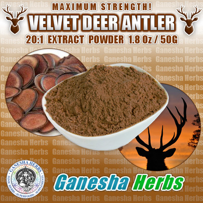 DEER ANTLER VELVET 20:1 EXTRACT POWDER 1.8 oz. MAXIMUM STRENGTH! BEST ...