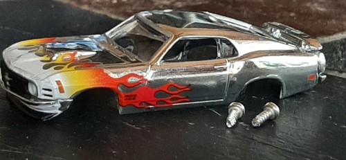 NEW Autoworld Chrome Flamed 70 Boss 429 HO Slot Car Body Fit Aurora ...