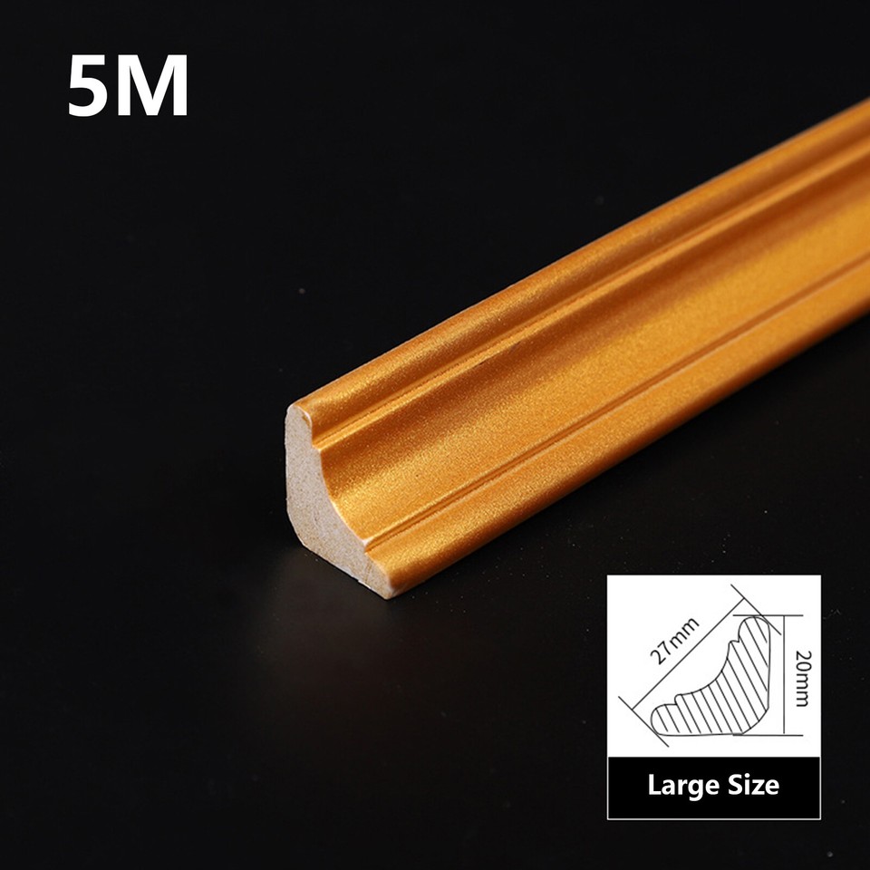 3M/5M Self Adhesive Quadrant Trim Skirting Board Home Wall Inside ...