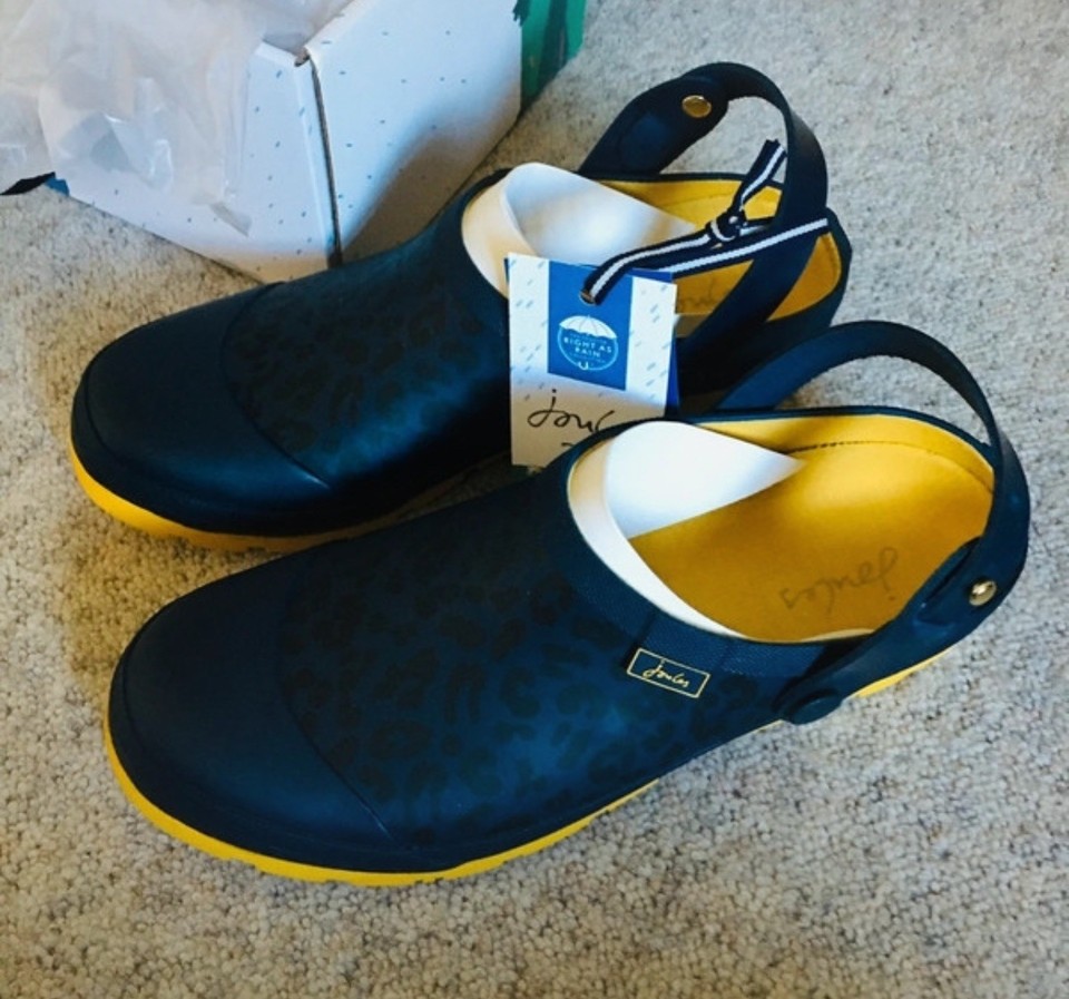 Joules Women Pop On Welly Clog - Navy Leopard-8/42 | eBay UK