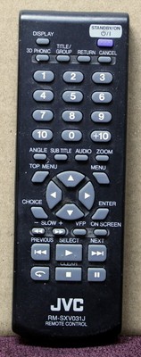 JVC RM-SXV031J DVD Player Remote Control For JVC XV-N3SL Tested Working ...