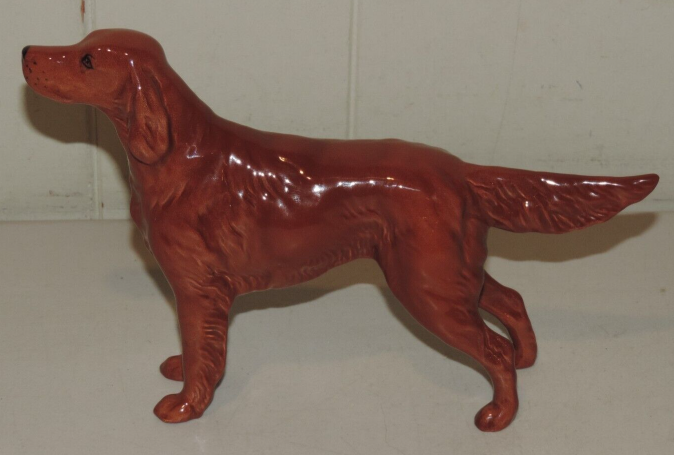 BESWICK IRISH SETTER FIGURINE 8 1/4" L BY 5 1/2" T #966 SUGAR OF ...