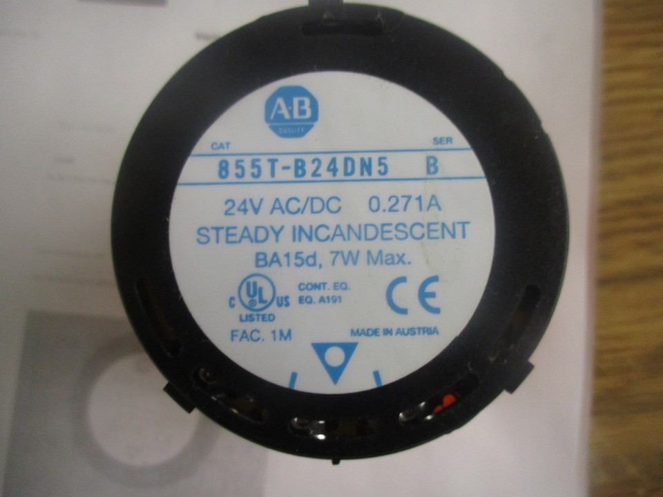 Allen Bradley Cat #: 855T-B24DN5 Orange Steady Incandescent w/ Bulb ...