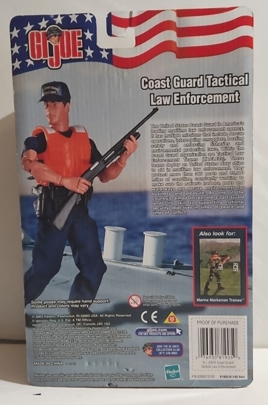 G.I. JOE Coast Guard Tactical Law Enforcement 12” Figure Hasbro 2003 ...