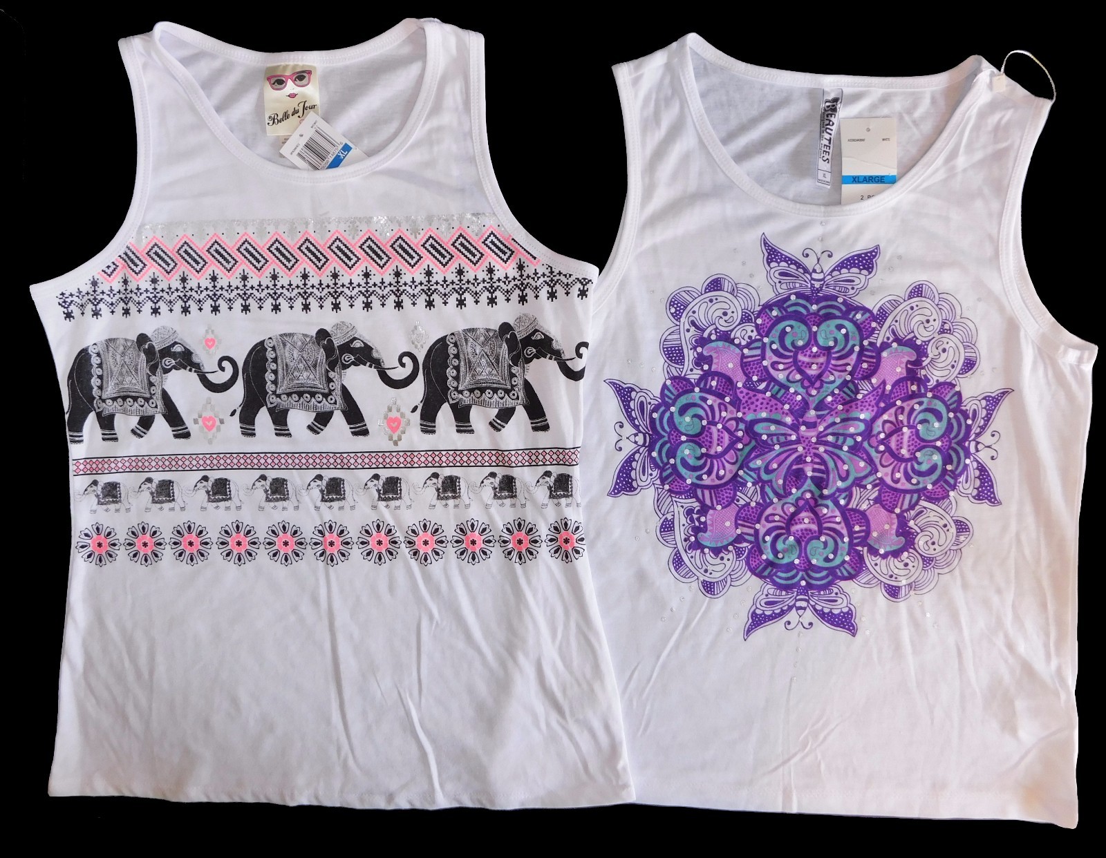 Self Esteem Belle Du Jour & Beautees Girls Graphic Tee Shirt Tank Size ...