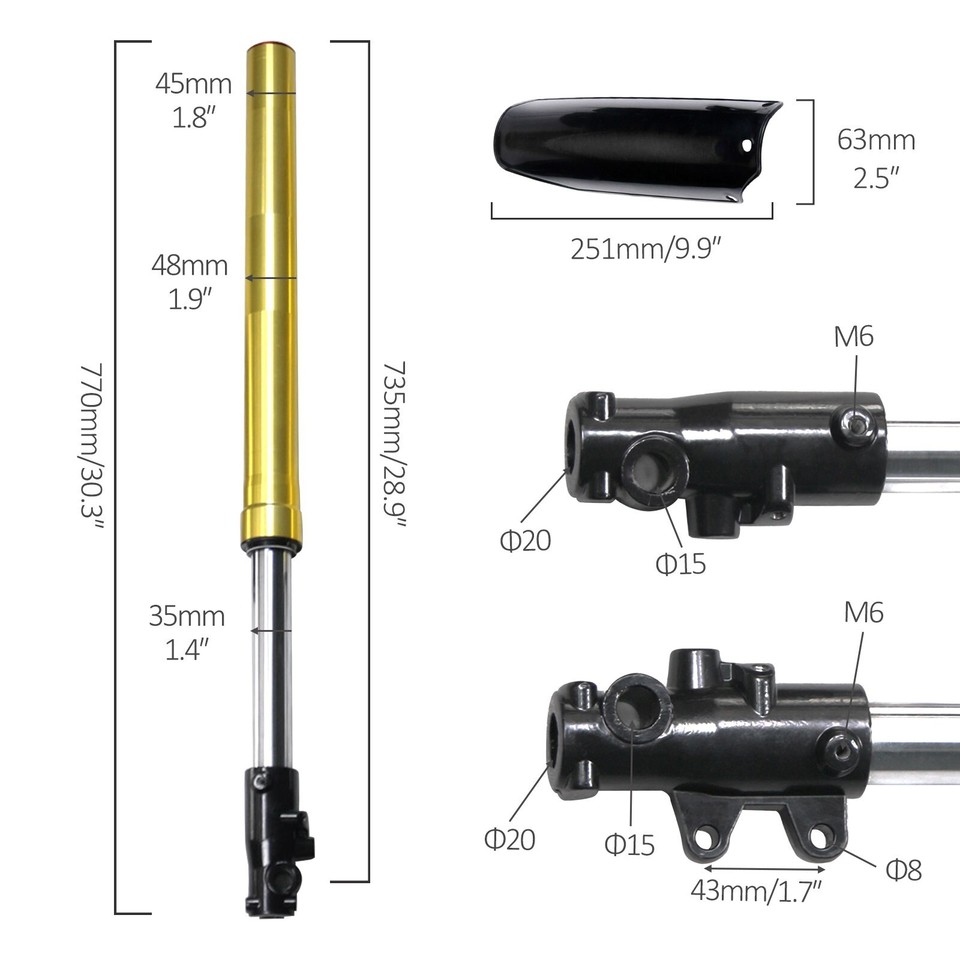 KLX110 KX65 CRF50 XR Pit Bike Rear Swing Arm Front Forks 14" + 12 ...