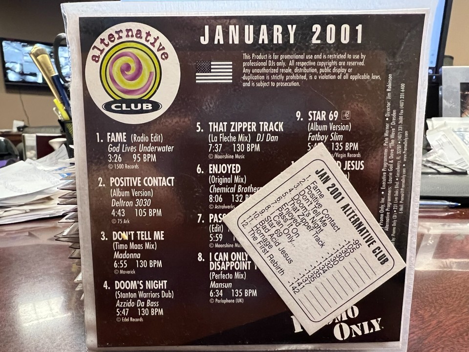 PROMO ONLY ALTERNATIVE CLUB CD JANUARY 2001 | eBay