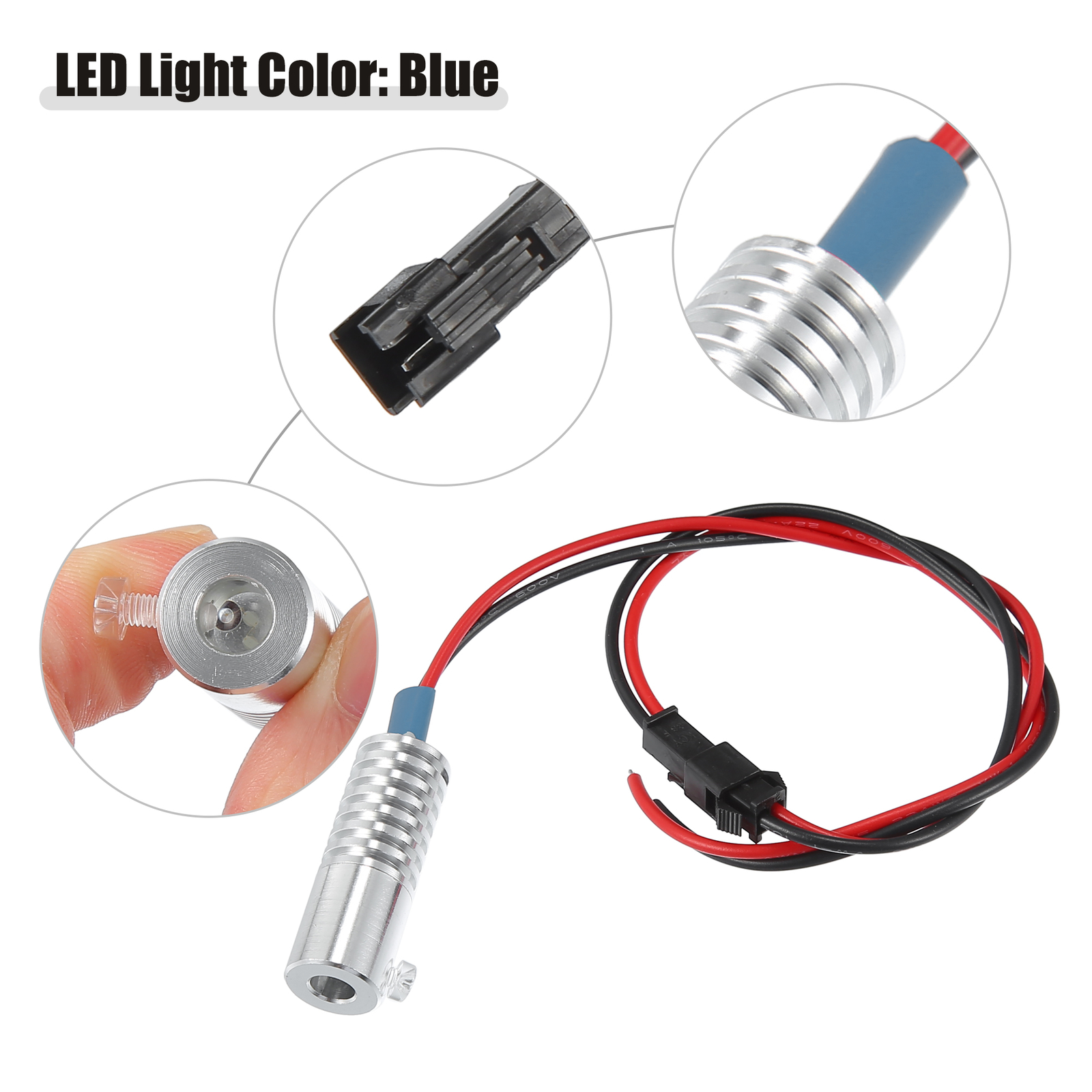 6mm 0.24" 12V 2W LED Aluminum Light Source Illuminator for Car DIY LED ...