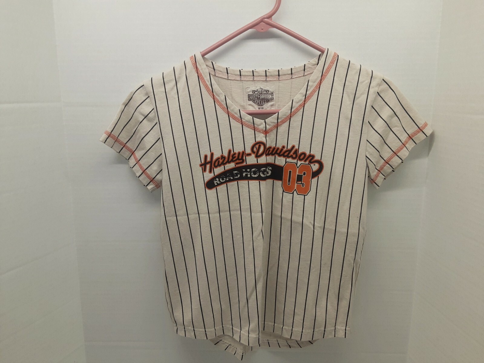 Harley-Davidson Motorcycles "Road Hogs" Baseball Jersey - Youth Size 8/ ...
