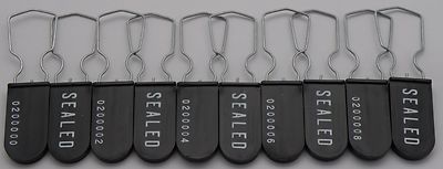 Electric Meter Security Seal Wire Padlock Black Pack of 10 | eBay