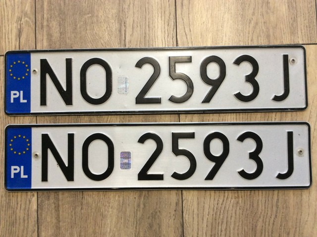 POLAND LICENSE PLATE PL EUROSTYLE ( NO - Olsztyn ) PAIR 2 PLATES | eBay