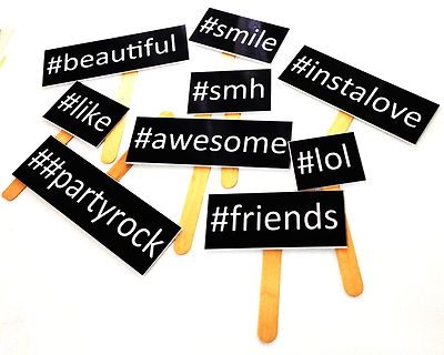 9 x Photo Booth Props Wording Speech Wedding Party | eBay Australia