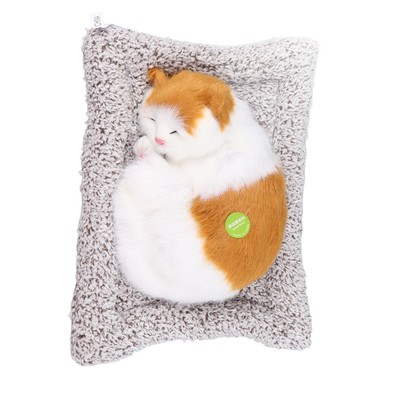 (Yellow Patch Cat)Airshi Sleeping Cat Decoration Toy Home Sleeping ...