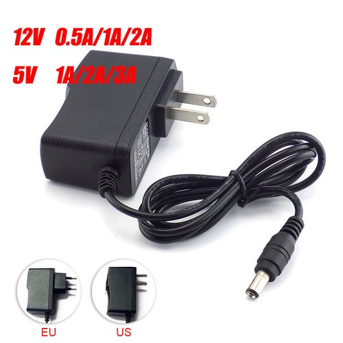 5V 12V 0.5A 1A 2A 3A AC DC Power Supply Adapter Switch For LED Strip ...