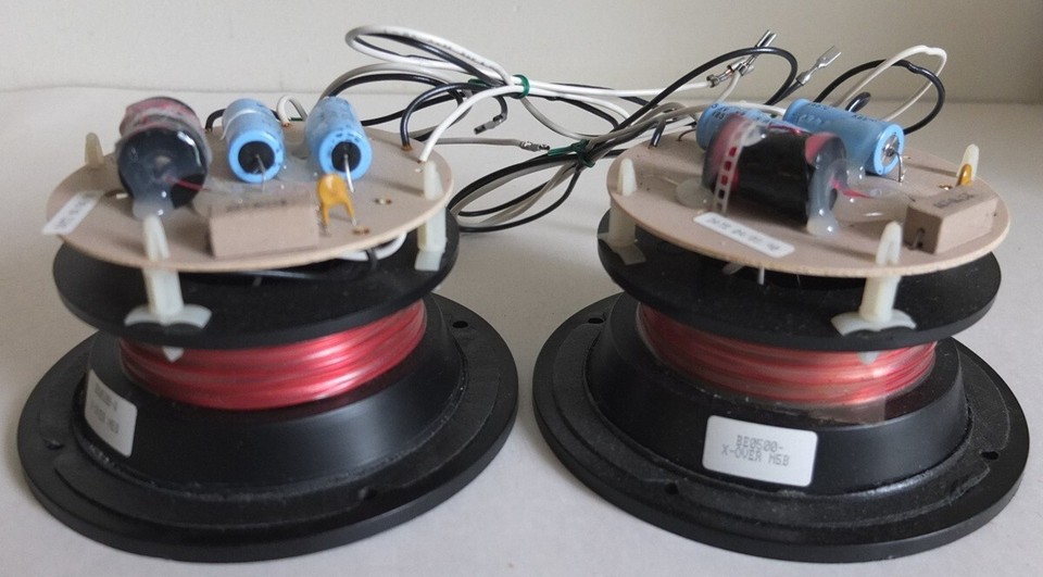 pair of vintage Polk Audio Monitor 5 two-way crossover networks, 1990 ...