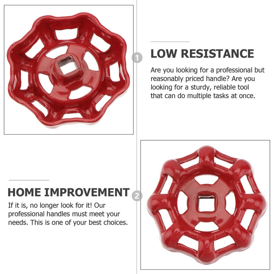 12PCS Red Cast Iron Wheel Handle Replacement Valve Handle Hose Bibb ...