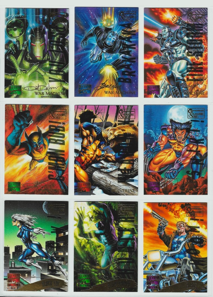 1995 Marvel Masterpieces Complete Emotion 150 Parallel Card Set in ...