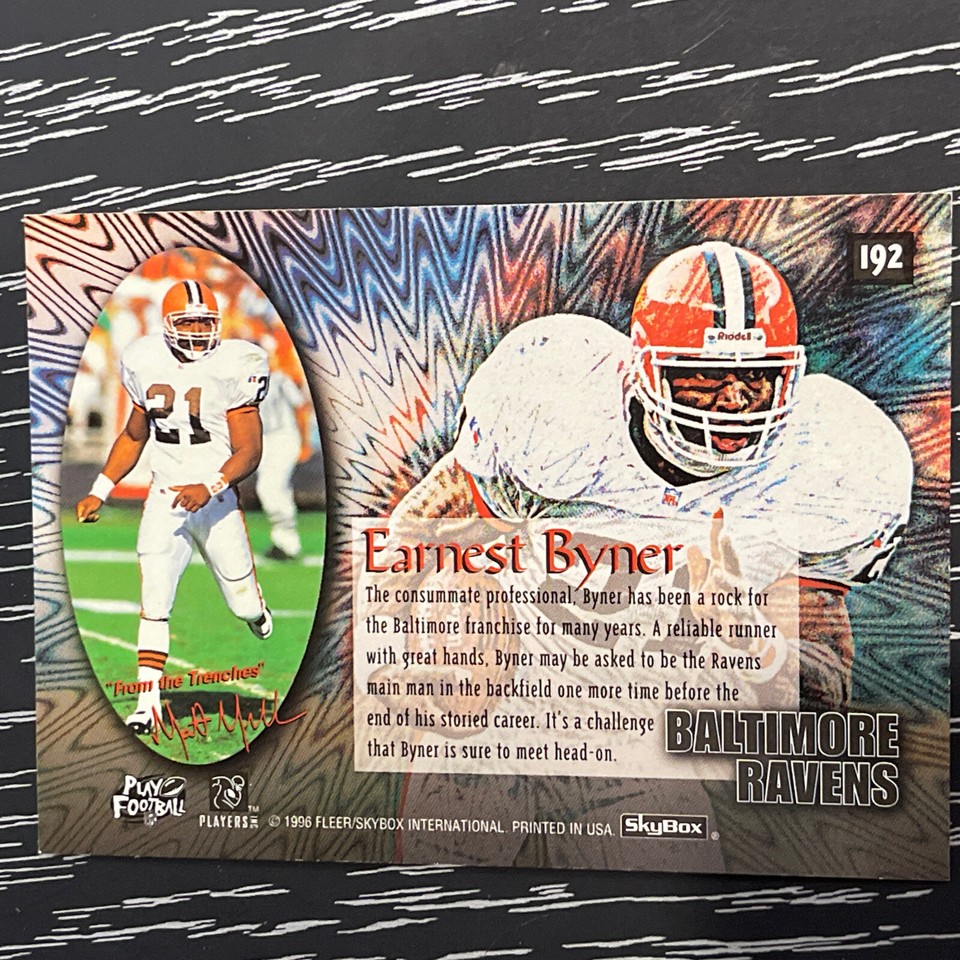 1996 SkyBox Impact #192 Earnest Byner Baltimore Ravens | eBay