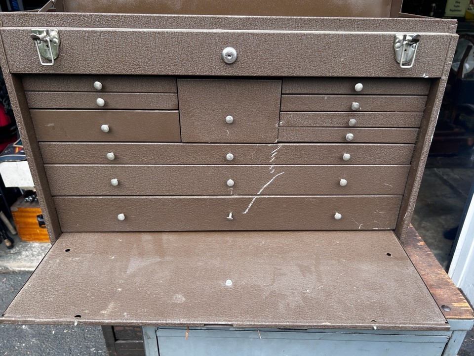 MACHINIST TOOLS LATHE MILL Machinist LARGE Craftsman Machinist Tool Box ...