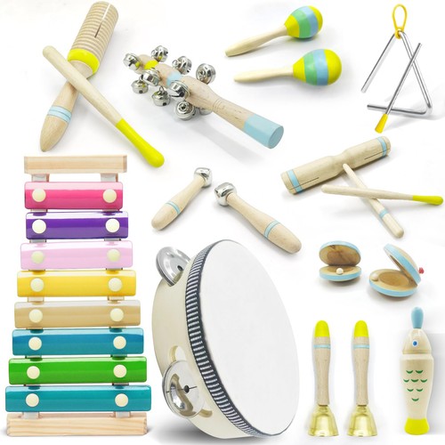 15Pcs Baby Musical Instruments Set, Musical Toys for Toddlers 1-3 ...