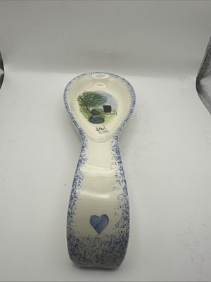 Studio Pottery Hand Painted Ceramic Spoon Rest | eBay