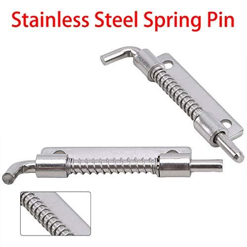 2 Pcs 304 Stainless Steel Flat Pin Hinge Spring Latch Movable Spring ...