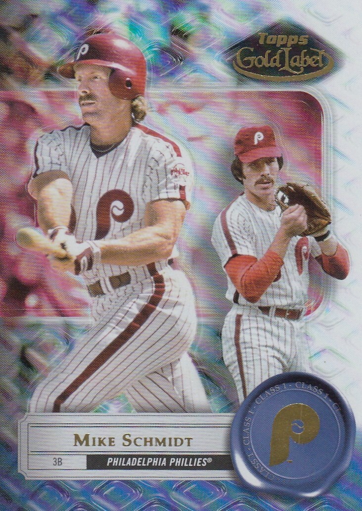 MIKE SCHMIDT TOPPS GOLD LABEL CLASS 1 BASE PHILADELPHIA PHILLIES #26 ...