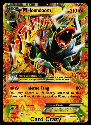 M Houndoom EX 22/162 - BREAKthrough - Ultra Rare Pokemon Card - Near ...
