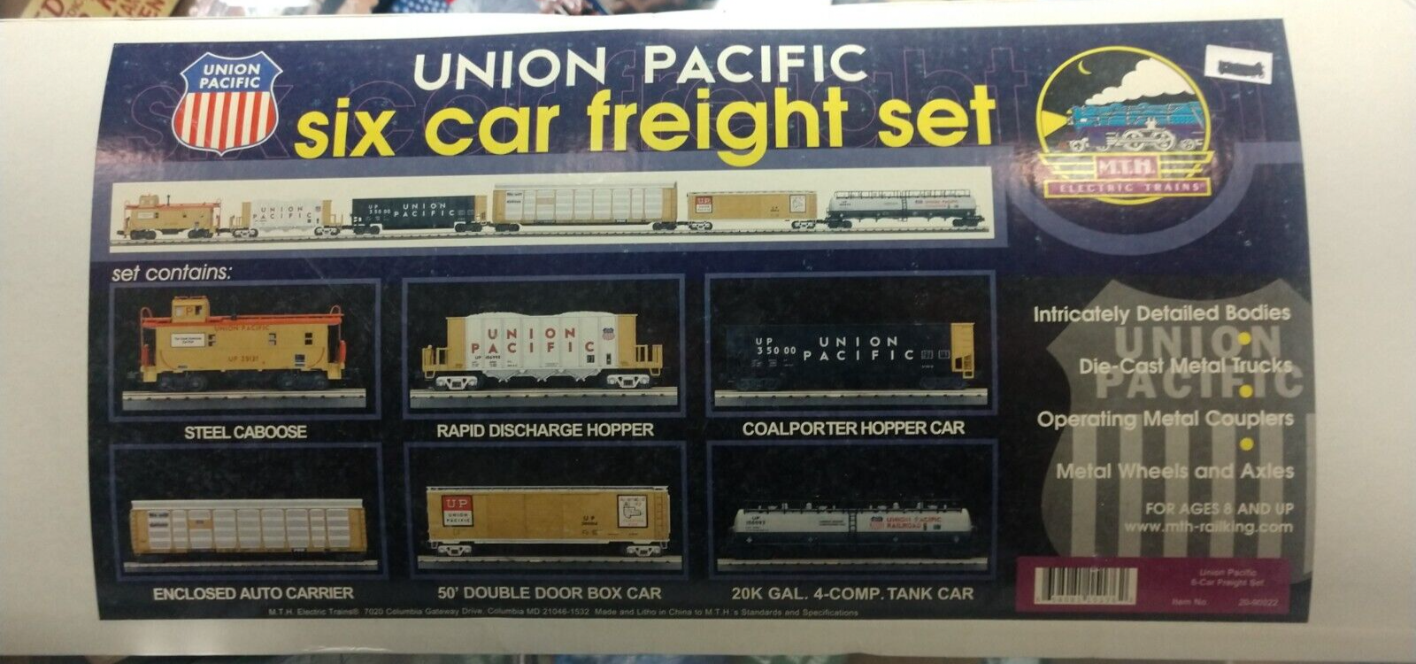 O Gauge MTH 20-90022 6 Car Freight Set Union Pacific Original Box, 2000 ...