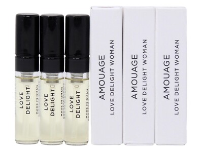 AMOUAGE LOVE DELIGHT WOMAN EDP 2.0ml .06fl oz x 3 PERFUME SPRAY SAMPLE ...
