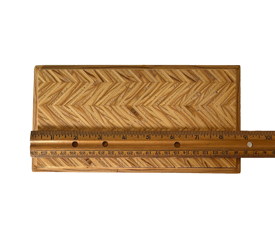 Handmade Wooden Chevron Keepsake Stash Trinket Box Signed Finger Joints ...