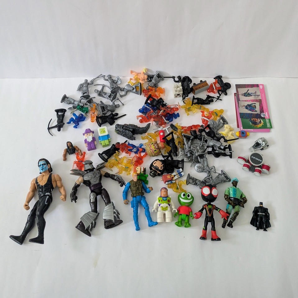 Mixed lot of action figures & Mini Random Toys..See All Pics Closely ...